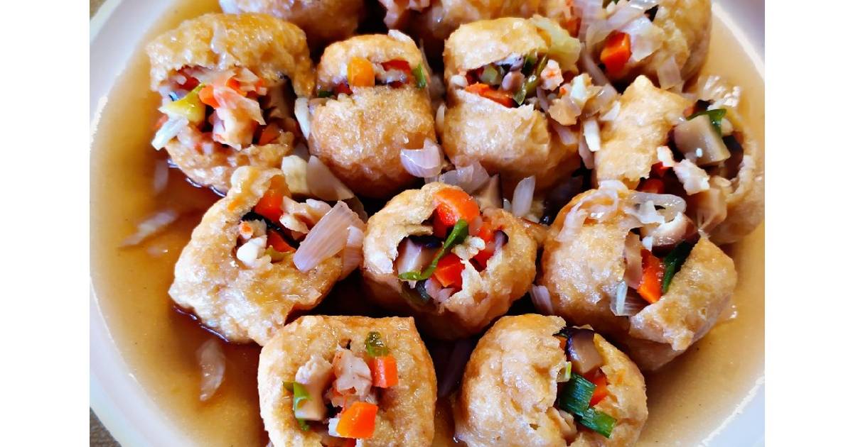 Resep Steamed stuffed tofu puff/Tim tahu kopong isi oleh Regeena_123🌷 ...