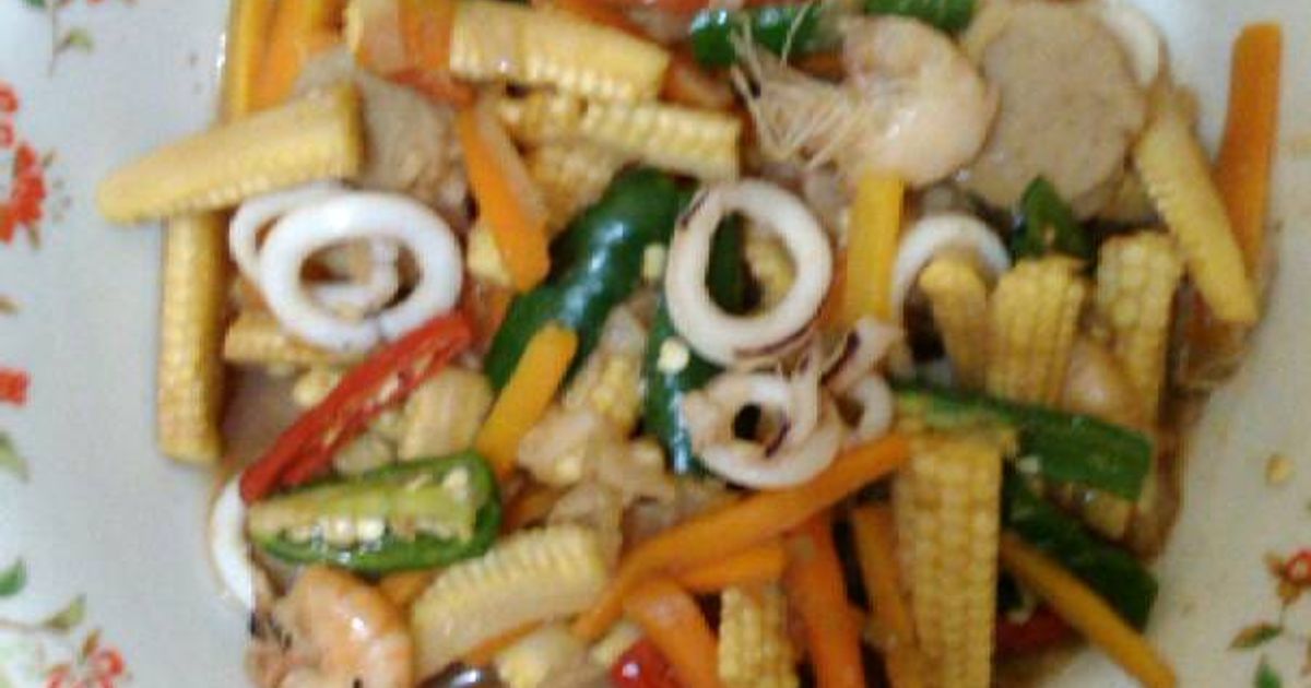 Resep Oseng Putren (Baby Corn) Seafood Meriah oleh CeuRia - Cookpad