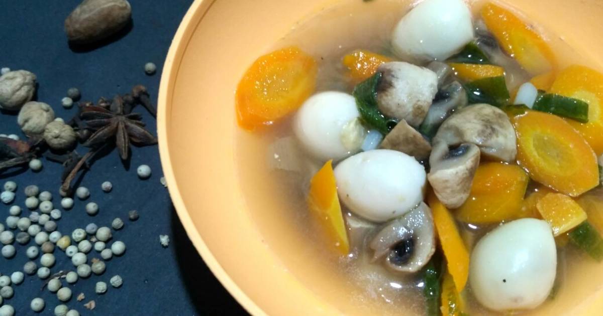 Resep Sup Jamur Puyuh oleh Achi Saja - Cookpad