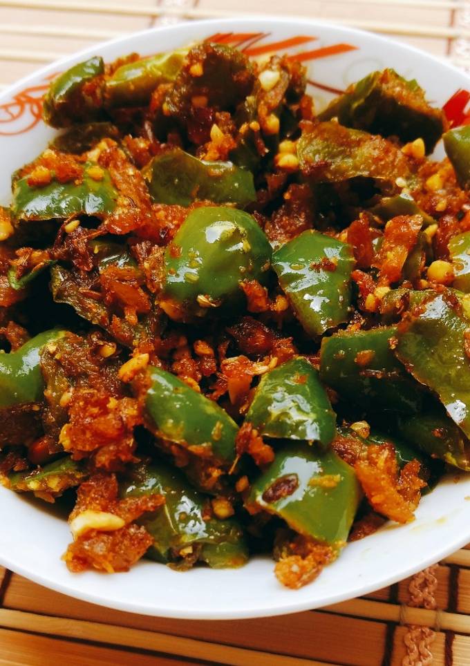 Capsicum stir fry with peanut powder Recipe by shilpa bh - Cookpad