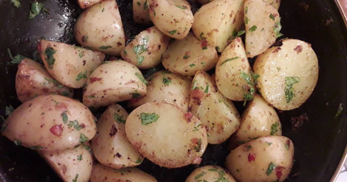 Papitas al cilantro Receta de Esther Soto- Cookpad