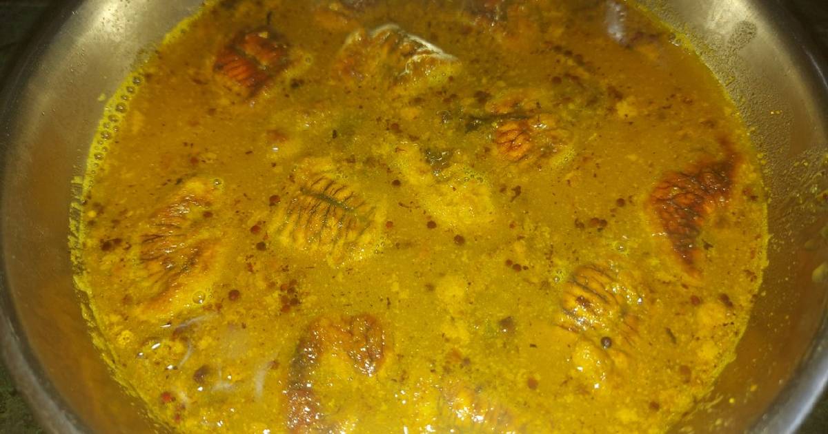 Nabanita Mitra দ্বারা ইলিশ মাছের ডিম এর টক (ilish macher dim er tok ...