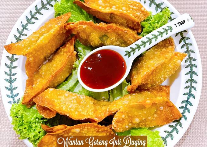 Resipi 👩‍🍳Wantan Goreng Inti Daging oleh Mahadiah - Cookpad
