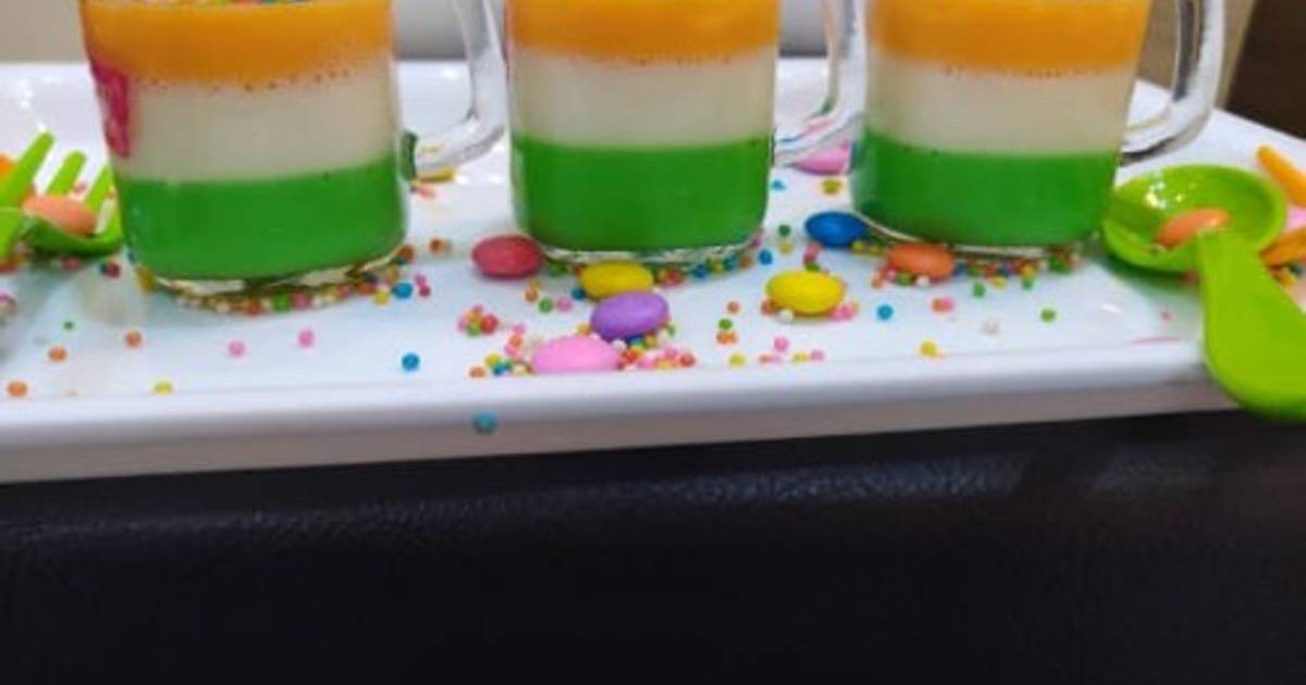 Tricolour Jelly Recipe by sarla nihlani - Cookpad