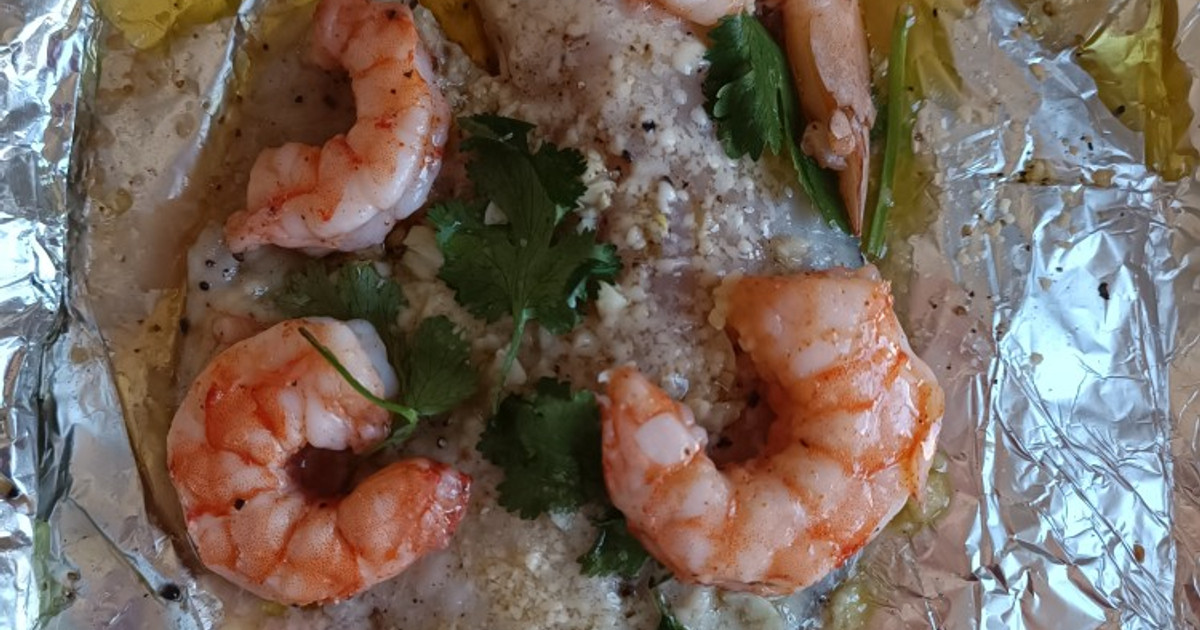 Filete Al Parmesano Con Camarones En La Freidora De Aire Receta de ...