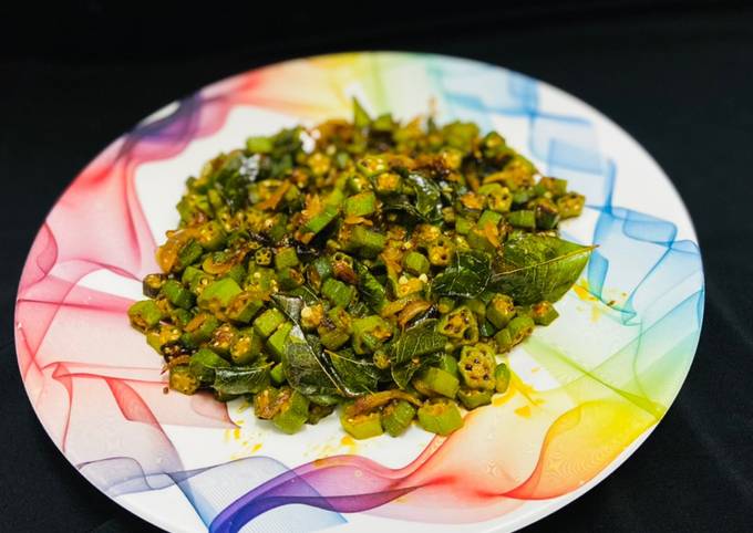 Bhindi masala fry / Ladies finger fry Recipe by Travel with Hena - Cookpad