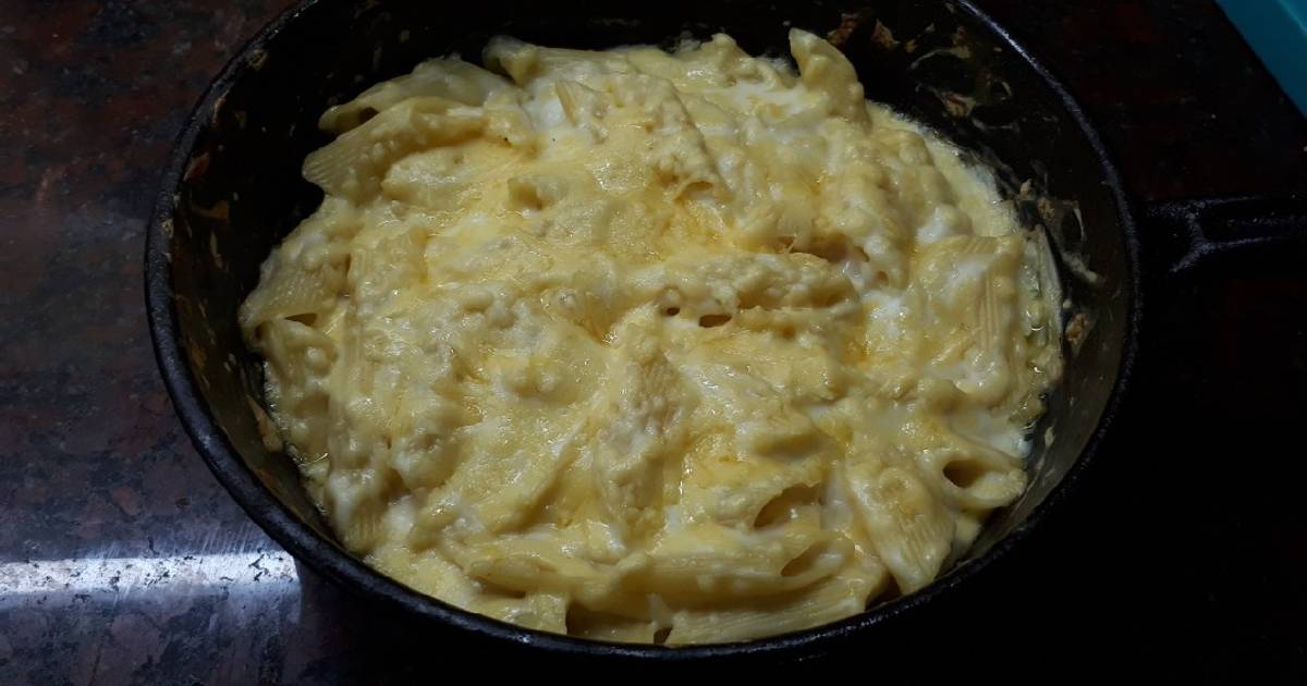 Mostacholes con salsa blanca y quesos Receta de Pablo Dicamonte- Cookpad