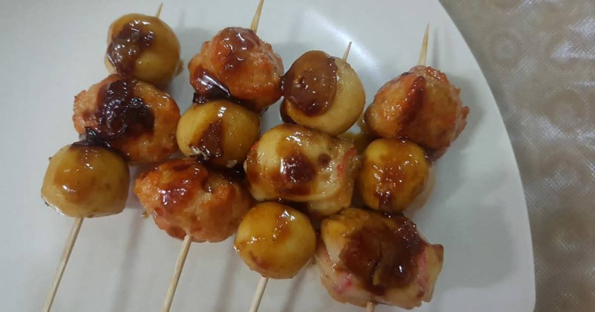 Resep Sate Bakso Seafood oleh Olivia Elena - Cookpad