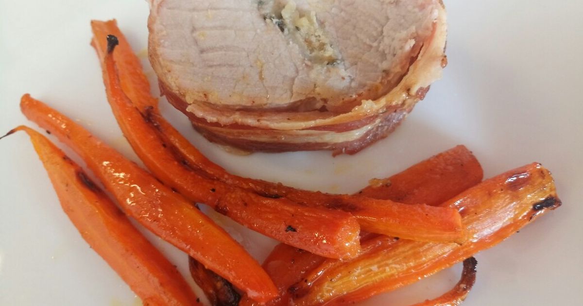 Stuffed Pork Fillet With Roasted Carrots Recipe by Miss Fluffy's ...