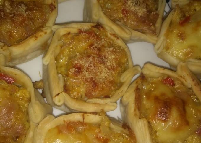 Canastitas De Cebolla Morr贸n Queso Jam贸n Y Huevo Duro 馃敐 Receta De
