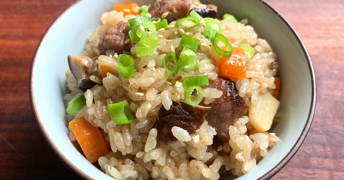 Pork ‘Okowa’ Glutinous Rice Recipe by Hiroko Liston - Cookpad