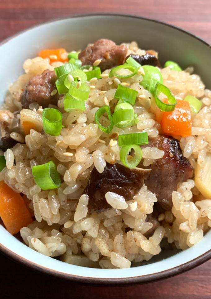 Pork ‘Okowa’ Glutinous Rice Recipe by Hiroko Liston - Cookpad