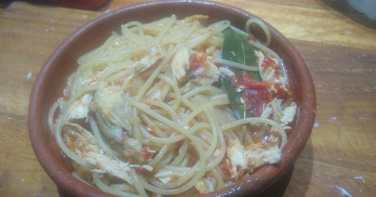 Pasta con estofado de pollo - 98 recetas caseras- Cookpad