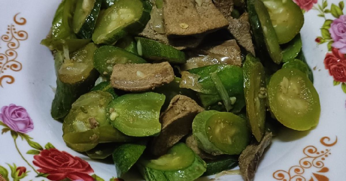 Stir Fried Snake Gourd With Pork Liver Recipe By Naruemon Aingarn