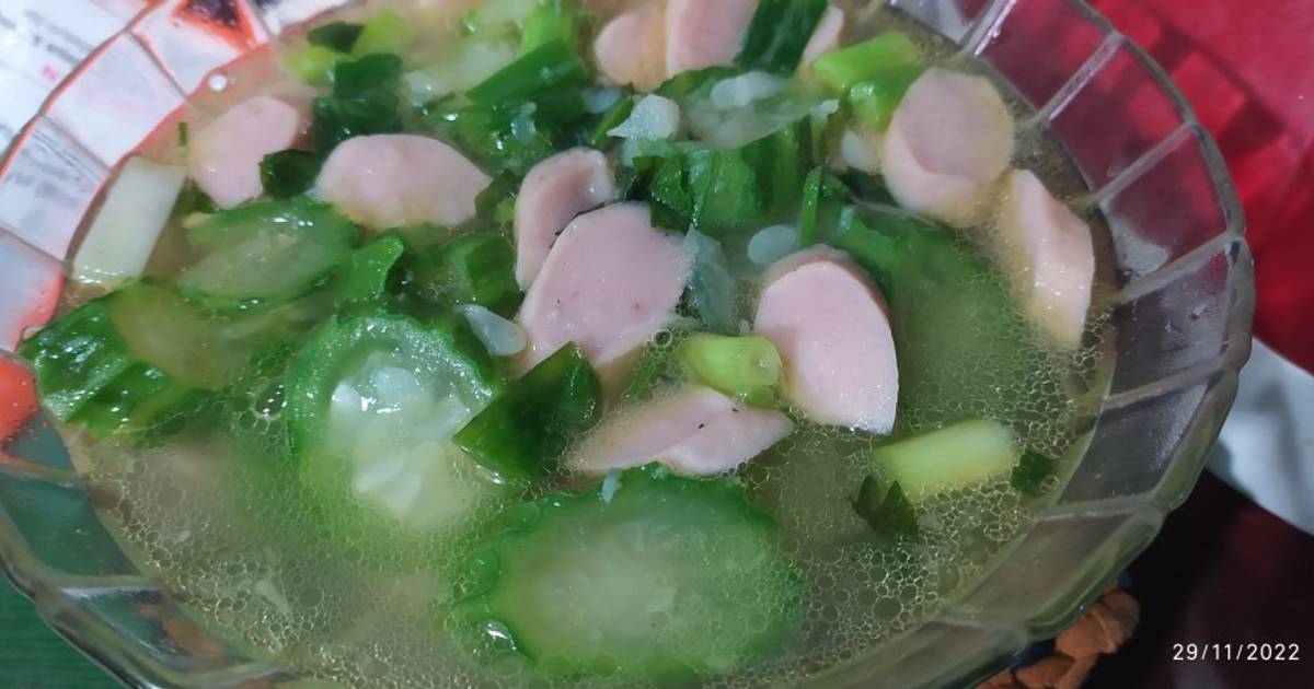 Resep Sup Oyong Sosis (kesukaan bocil) oleh danish_desert - Cookpad