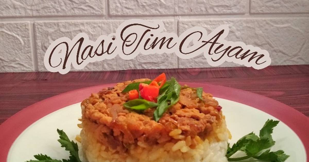 Resep *Nasi Tim Ayam (versi jalan pintas* oleh ati dewanthi - Cookpad