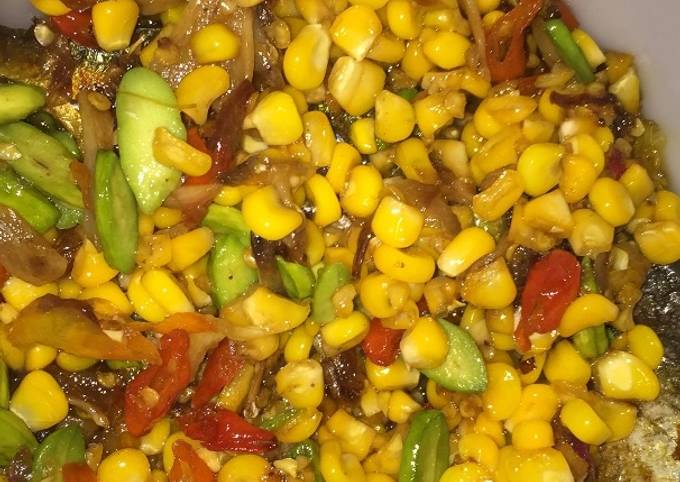 Resep Ikan peda oseng jagung manis tambah petai made in mama chika oleh ...