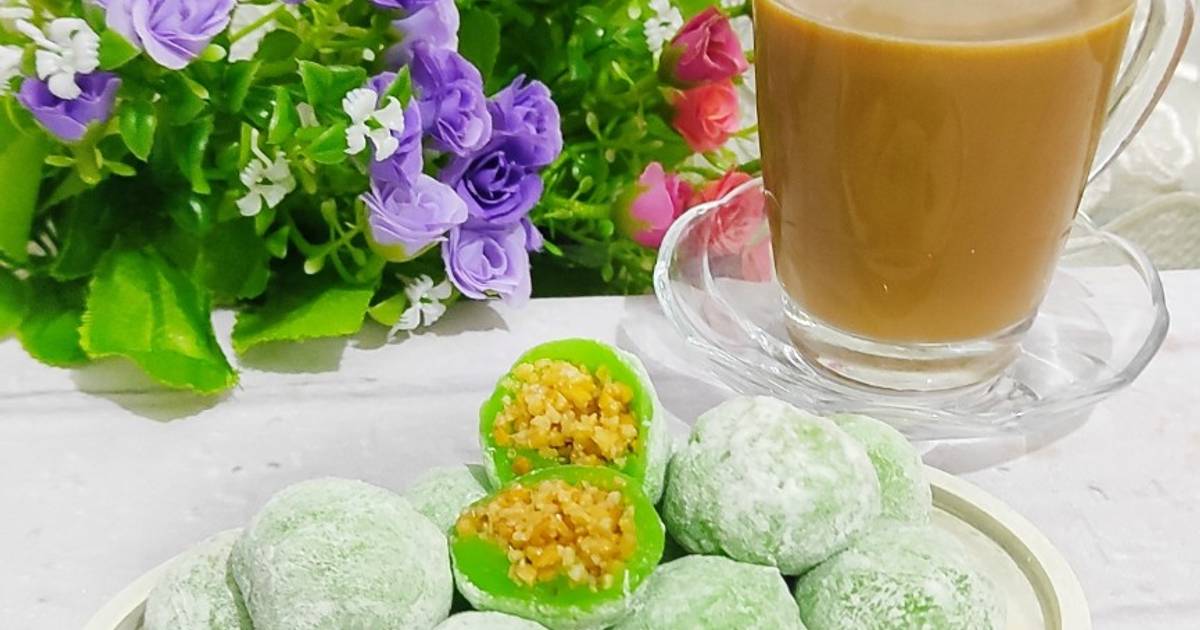 Resep Mochi Pandan Isi Kacang oleh Heti - Cookpad