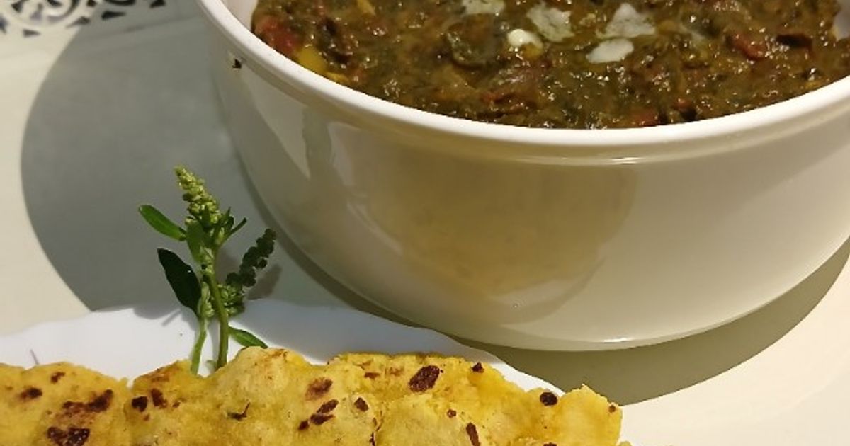 Punjab Ki Shaan Sarson Ka Saag Or Makki Ki Roti Recipe by Kalpna - Cookpad