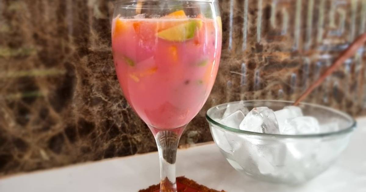 Resep 117. Es Buah Pink Lava oleh Bunda_Zi - Cookpad