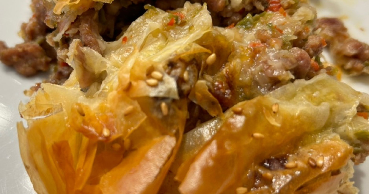 Pasta Filo Con Carne Y Verduras En Airfryer Cosori (Inspirado En Burek ...