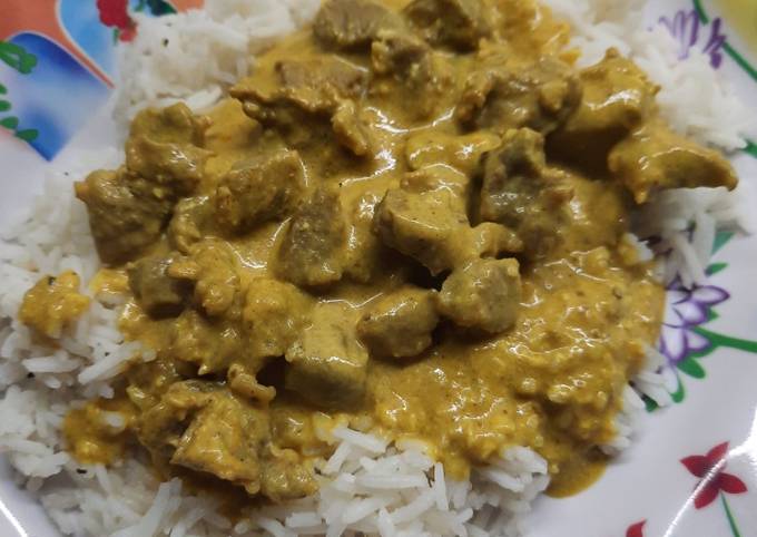 Carne al curry con arroz Basmati Receta de La profe Luisa- Cookpad