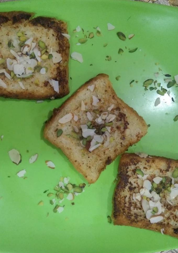Condensed milk Toast Recipe by Mridula Srivastava - Cookpad