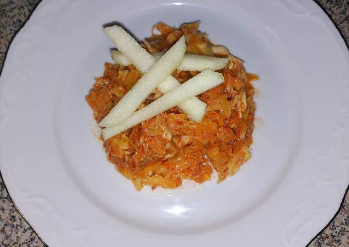 Ensalada de col blanco con manzana al pimentón Receta de Hola- Cookpad