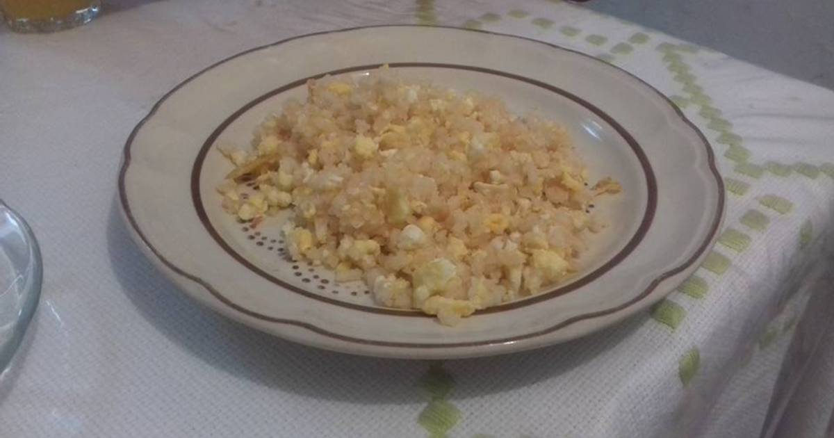 Huevo revuelto con arroz - 45 recetas caseras- Cookpad
