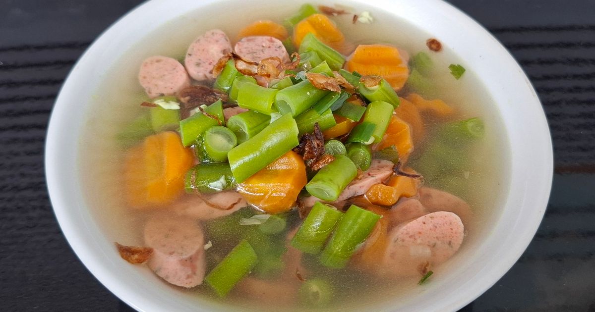 Resep Sop Buncis Wortel Sosis oleh Bunda TitanQue - Cookpad