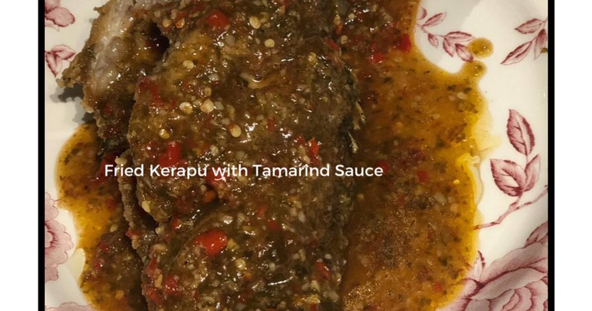 Resipi Fried Kerapu with Tamarind Sauce oleh Audrey J - Cookpad