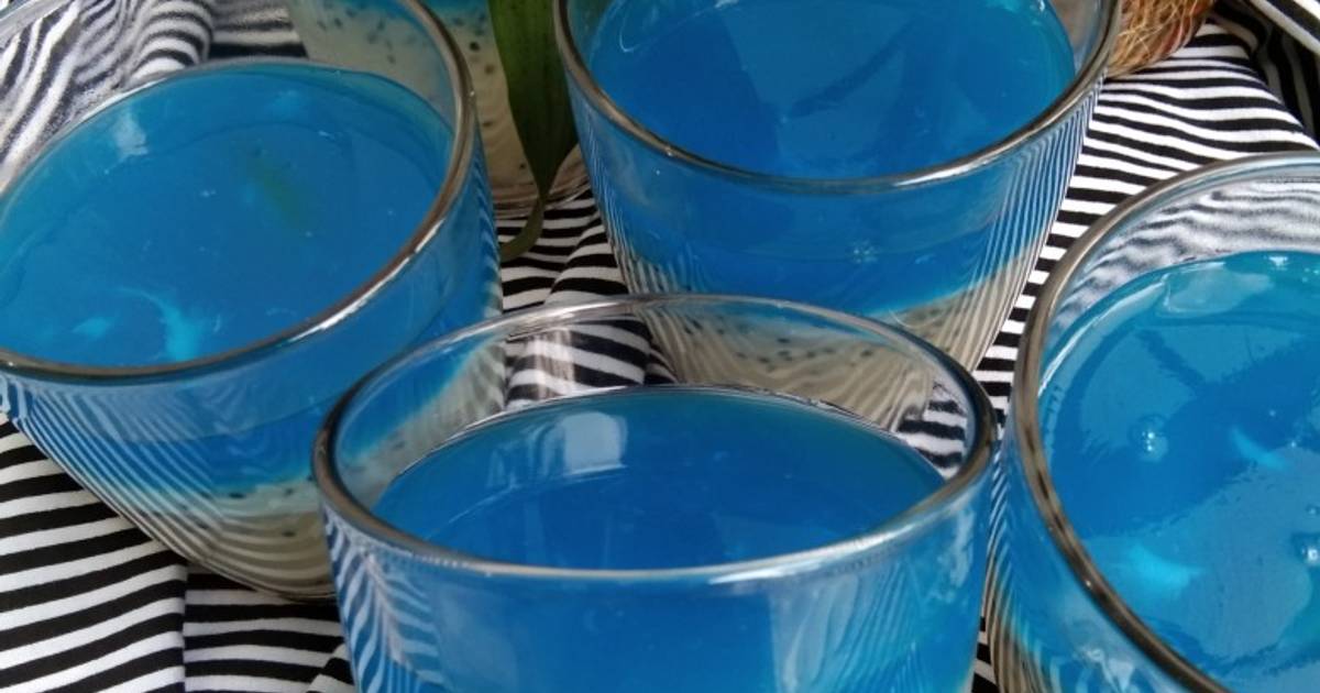 Resep Blue Ocean Pudding oleh Novi Herawati - Cookpad