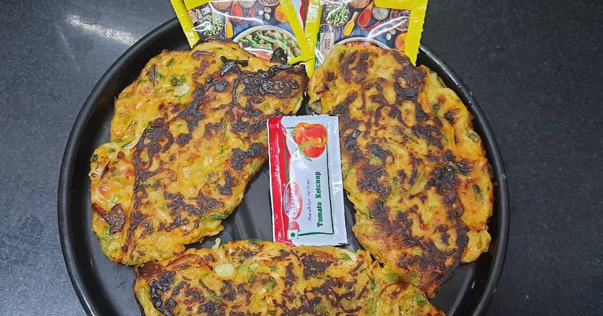 Taru Makhecha દ્વારા રેસીપી મેગ્ગી પૅન કેક (Maggi Pan cake Recipe In ...