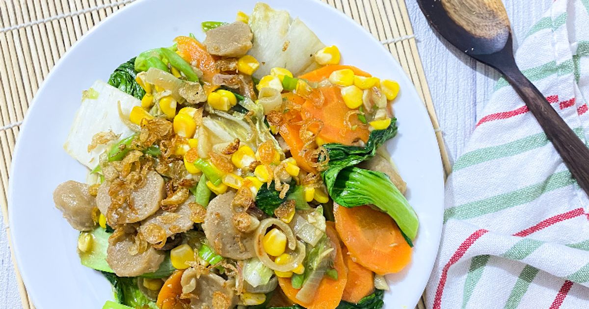 Resep capcay baso wortel jagung mini non msg rumahan enak dan mudah ...