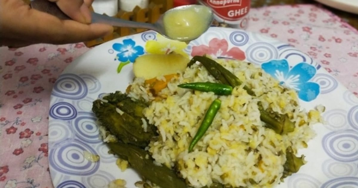 Chayanika Ghosh Gupta দ্বারা সবজি দিযে ডাল সেদ্ধ ভাত (Sabji Diye Dal ...