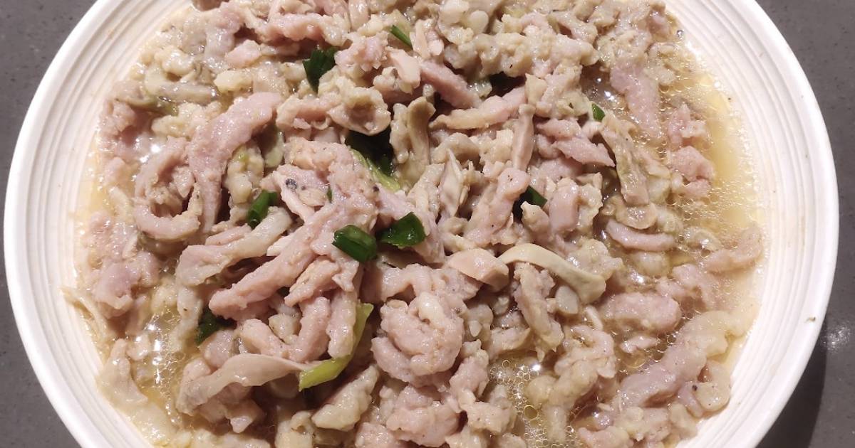 Steam Pork Slices Recipe by Meme - Cookpad