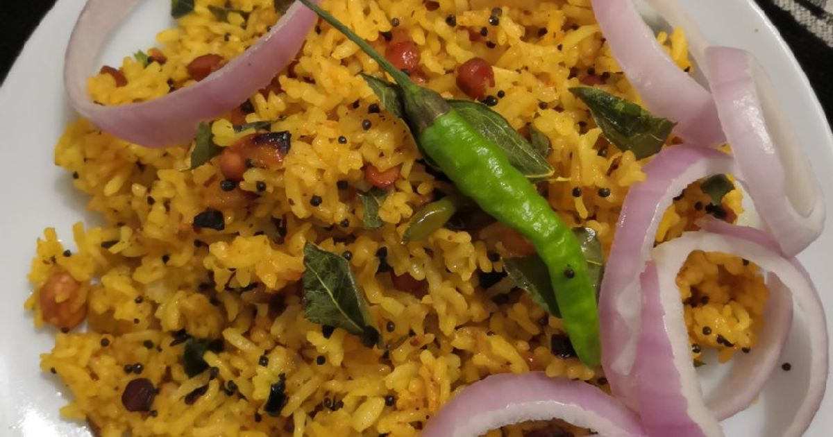 Peanut Lemon Rice Recipe by Priya Malhotra Drishti Panjwani - Cookpad