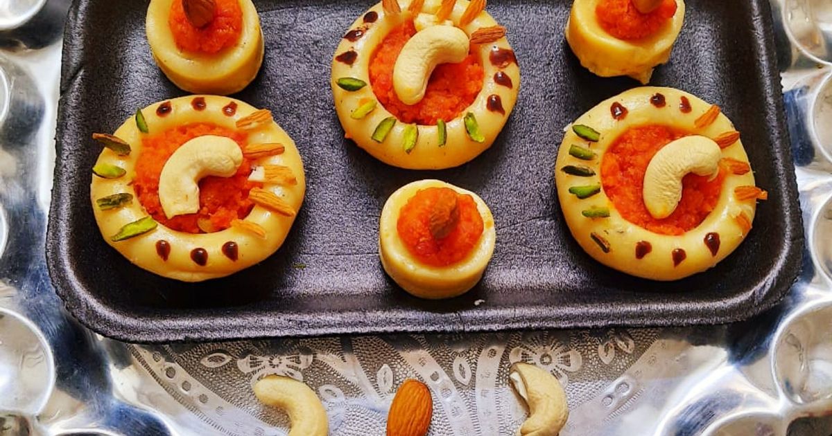 Carrot Stuffed Peda Recipe by Astha Agarwal - Cookpad