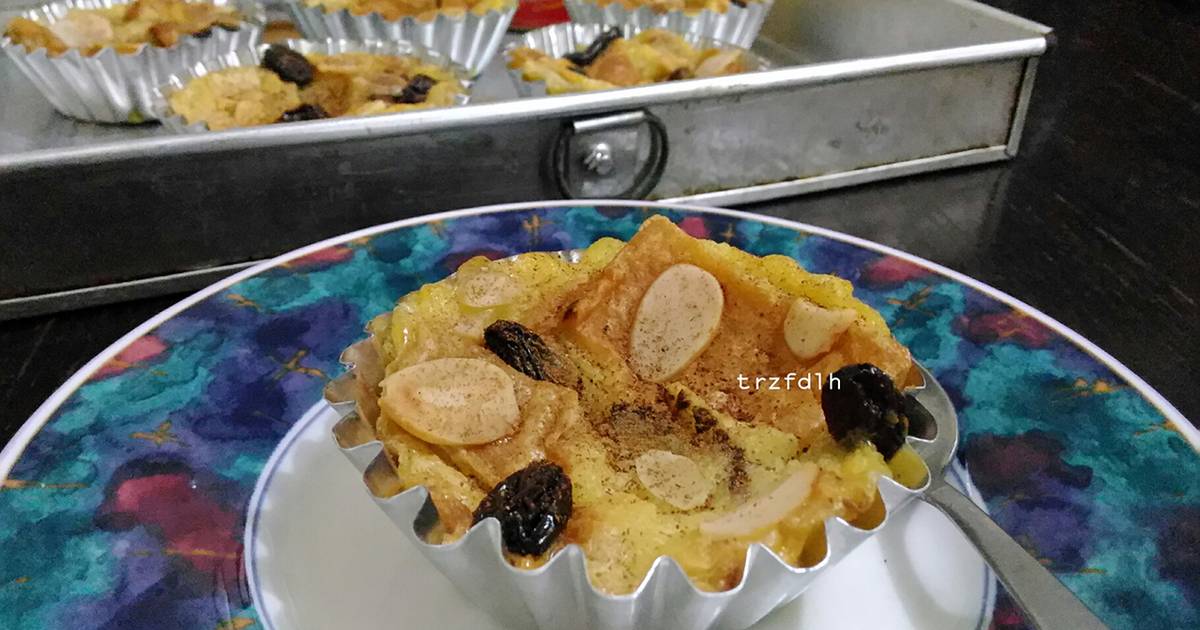 Resep Puding Roti (Susu Kedelai) oleh Tirza. - Cookpad