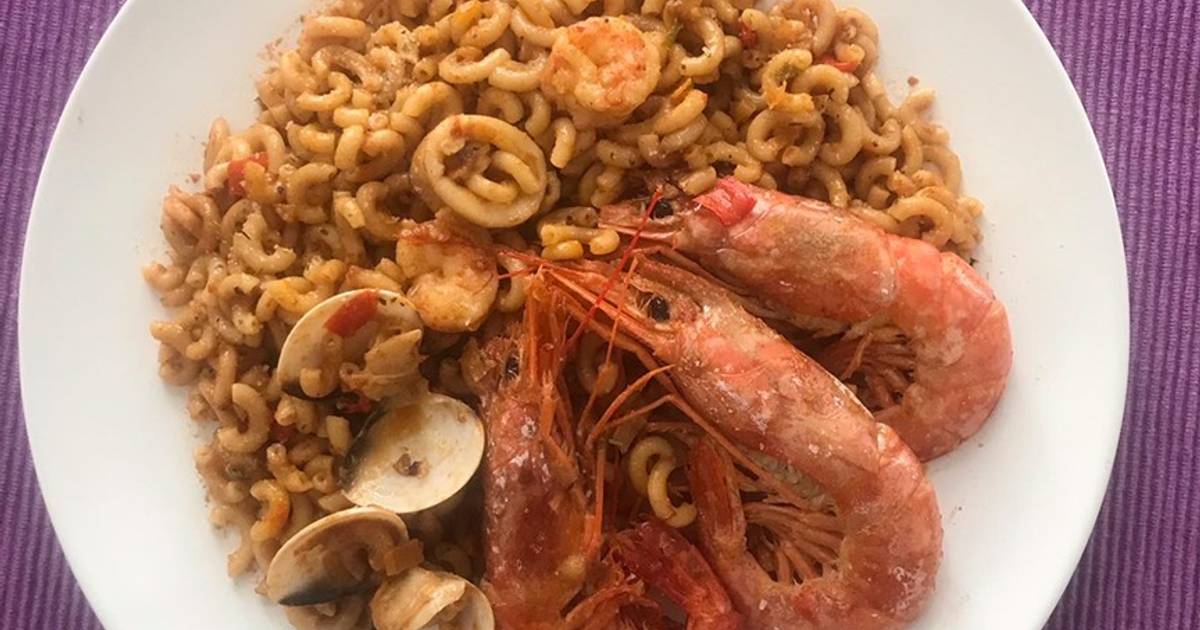 Pasta con frutos del mar - 22 recetas caseras- Cookpad
