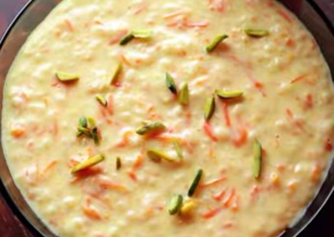Yummy gajor er phirni dessert recipes Recipe by Anamika's Passion - Cookpad