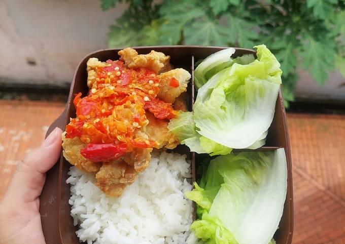 Resep Kreasi Bento Ayam Geprek oleh Dapur Adek - Cookpad