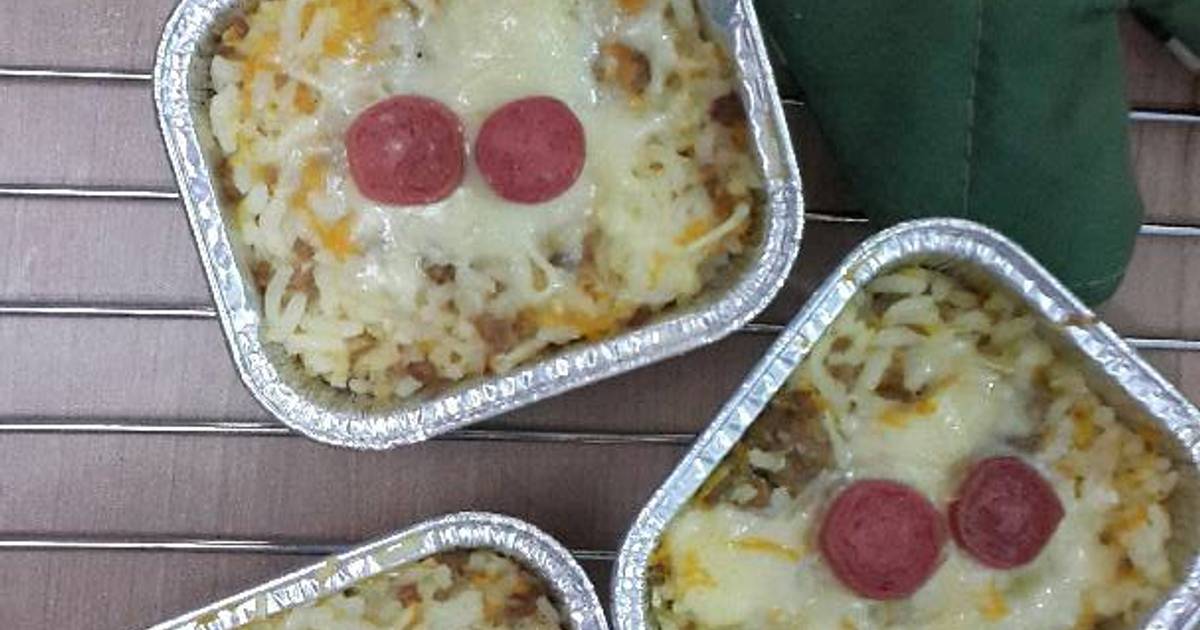 Resep 🙆 Cheesy baked rice (nasi panggang keju)👌 oleh mirads - Cookpad