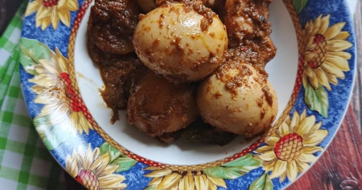 412 resep telor rendang pedas enak dan mudah - Cookpad