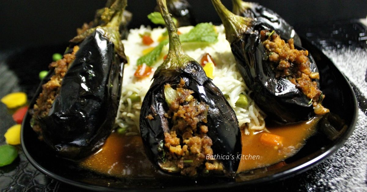 Sheikh Al Mahshi (Stuffed Eggplants Lebanese Style) Recipe by Bethica Das