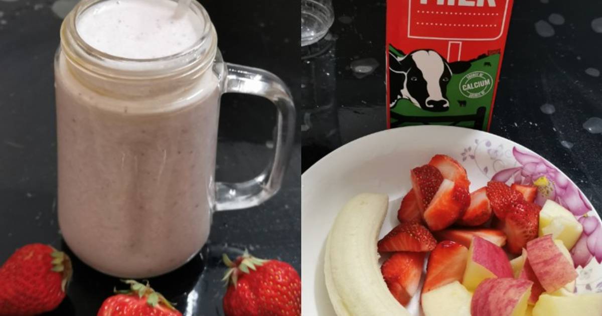 909 resep jus pisang strawberry enak dan mudah - Cookpad