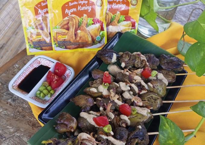 Resep Sate Ati Ampela Ayam Teflon oleh Indah Tuwiarsih - Cookpad