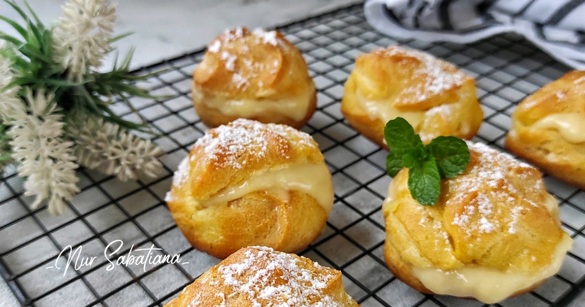 Resep Choux Pastry (Sus Vla Durian) oleh Nur Sabatiana - Cookpad