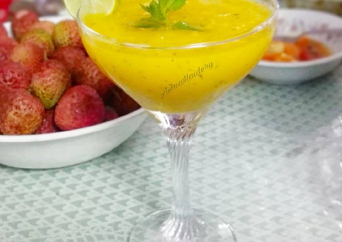 Mango Mint Splash Recipe by Asma Haidery - Cookpad