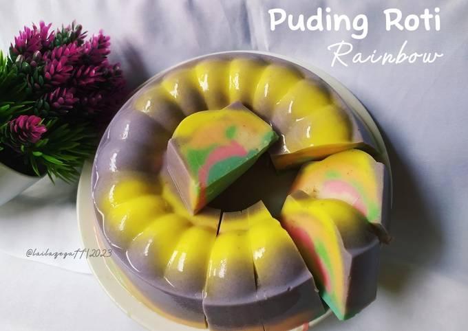 Resep Puding Roti Rainbow oleh Lailazegaff - Cookpad